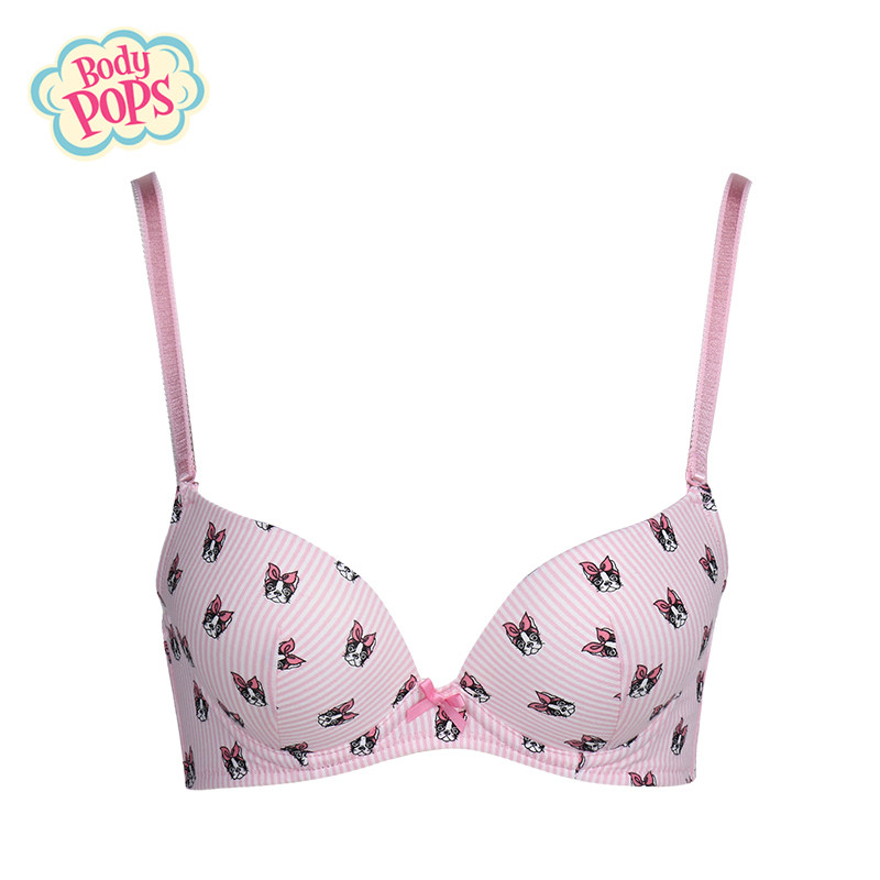 Купить Бюстгальтер 韩国bodypops春夏新品可爱猫头条纹卡通少女文胸bcbr661t51 в интернет ...