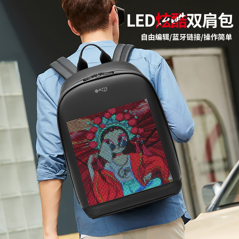 Balo thông minh Ba lô màn hình LED dành cho nam đi xe thay mặt lái xe ...
