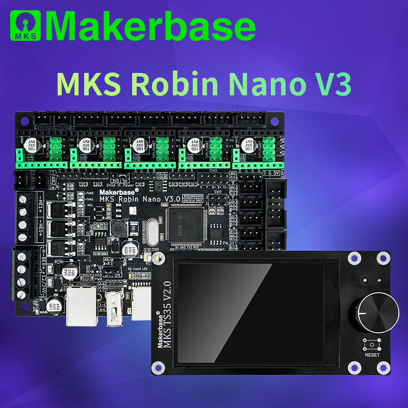Купить Makerbase MKS Robin Nano V3.1 3D принтер материнская плата Внутри М4 core TFT сенсорный ...